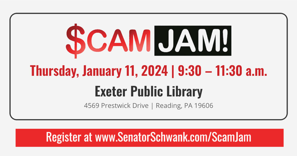 Sen. Schwank to Host New Year Scam Jam Event with the Pennsylvania ...